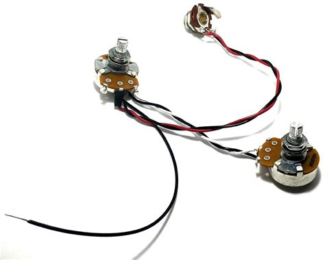 One Pickup Guitar Wiring Harness Ft One Volume And 1 Tone Pot ~ 1v1t