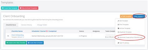Create And Run Checklist Link Checkflow