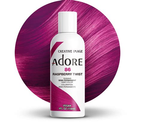 Adore Shining Semi Permanent Hair Colour 86 Raspberry Twist 118ml Vibrant Color For Your Hair