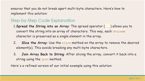 How To Handle Unicode Characters In Javascript String Slicing Youtube