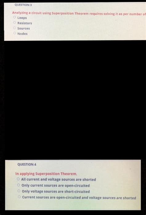 Solved Question 3 Analyzing A Circuit Using Superposition