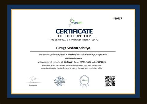 Vishnu Sahitya On Linkedin Internship Webdevelopment Careergrowth Learningjourney Thankyou