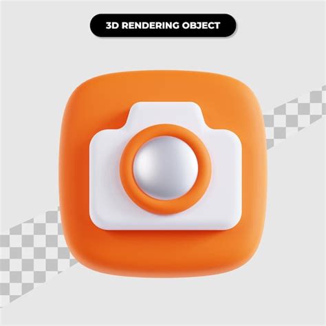 premium psd 3d rendering of camera user interface