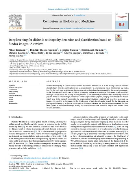 Pdf Deep Learning For Diabetic Retinopathy Detection And