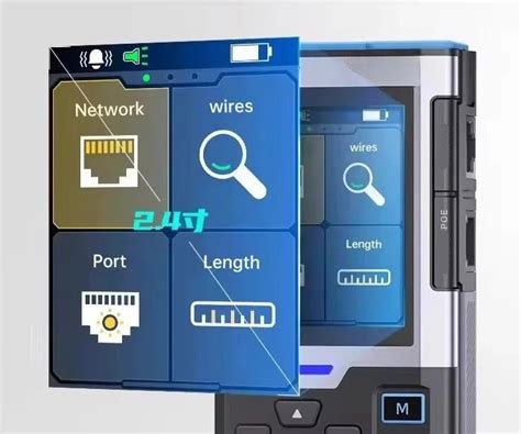 Portable Network Cable Analyzer With Line Alignment Poe Detection And F