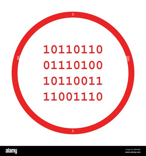 Binary Code And Circle Stock Photo Alamy