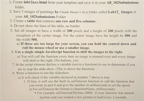 Solved 1 Create Lab12axxhtml From Your Template And Save