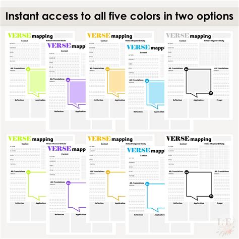 Bible Verse Mapping Printable Verse Mapping Instant Download Bible