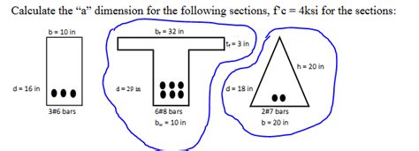 Solved Calculate The A Dimension For The Following