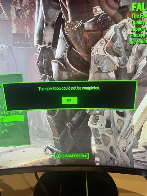 Any One Know Of A Fix Or Cause For This R Fallout4modsxb1