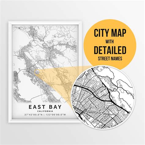 Printable Map Of East Bay California Usa With Street Names Instant