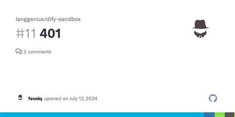Issue Langgenius Dify Sandbox GitHub