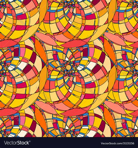 Seamless Pattern With Abstract Broken Colorful Vector Image