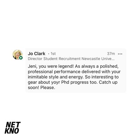 netkno on linkedin networking workshop feedback