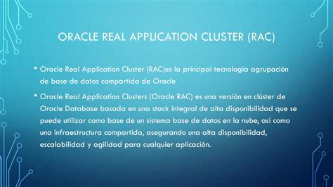 oracle real application cluster rac ppt descargar