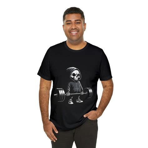 Heavyweight Deadlifting Skull Unisex T Shirt Gym Enthusiast Cotton Tee
