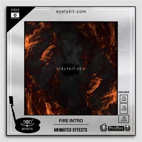 360 photo booth effects fire intro