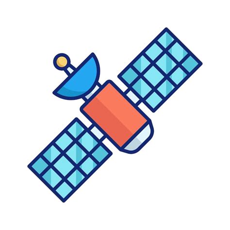 Premium Vector | Satellite icon vector design template in white background