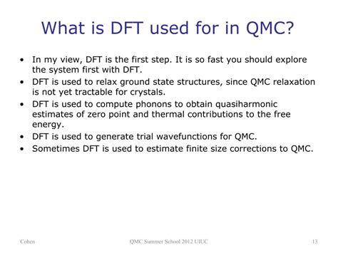 Ppt Introduction To Density Functional Theory Ronald Cohen Geophysical Laboratory Powerpoint