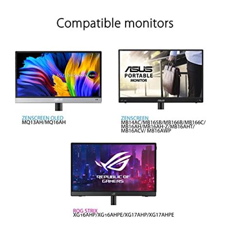 Asus Zenscreen Stand Mts D Ergonomic Stand For Portable Monitors Tilt Pivot Height