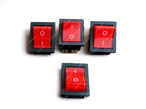 Premium Ai Image Red Onoff Switch Button On White Background