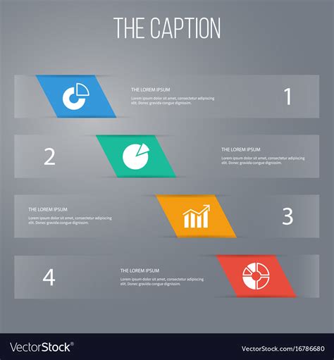 Icon Chart Set Of Segment Circle Diagram Growth Vector Image