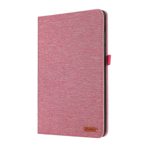 For Lenovo Tab Plus 11 5 Fabric Leather Tablet Case Pink