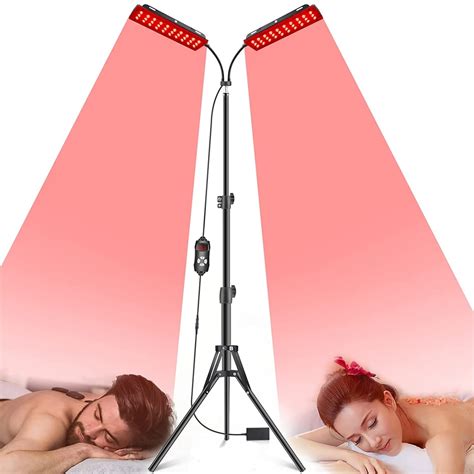 적외선 치료기 헤드 레드 라이트 치료 램프 스탠드 높이 조절 바디 얼굴 피부 관절 통증 완화 티몬