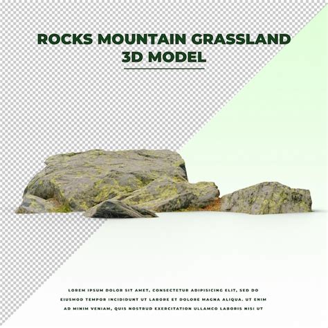 Premium Psd Rock Mountain Grassland