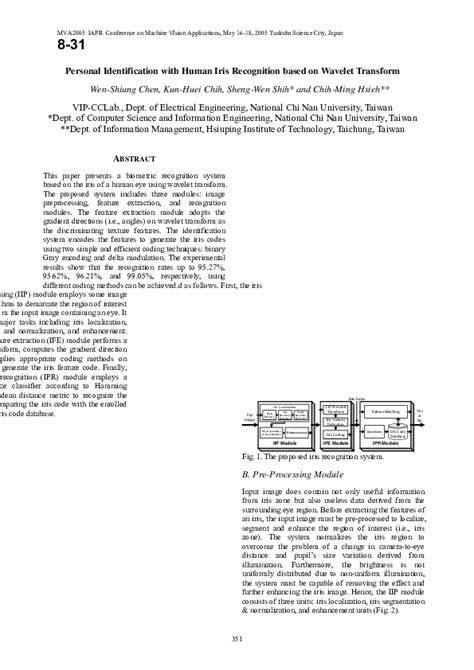 pdf personal identification with human iris recognition based on