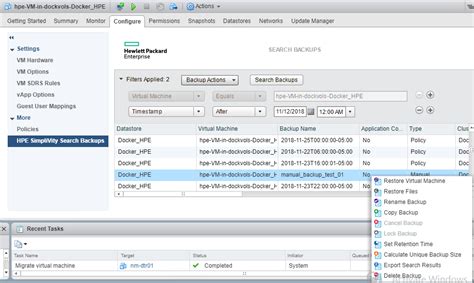 Hpe Simplivity Backups Hpe Express Containers