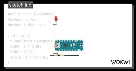 LED ON OFF Wokwi ESP STM Arduino Simulator