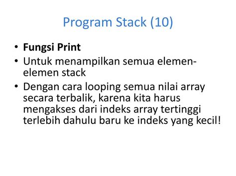 Ppt Struktur Data 4 Array Stack Dan Queue Powerpoint Presentation