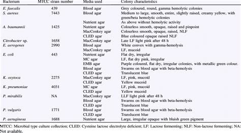 Media Used For Isolation And Maintenance Pathogenic Bacteria From Urine