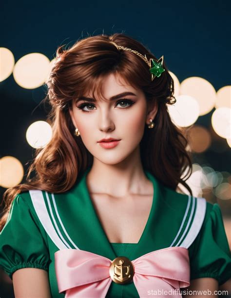 Sailor Jupiter Showing Her Middle Finger To The Viewers With Her Tongue