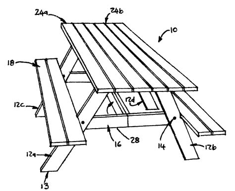 Picnic Table Drawing At GetDrawings Free Download
