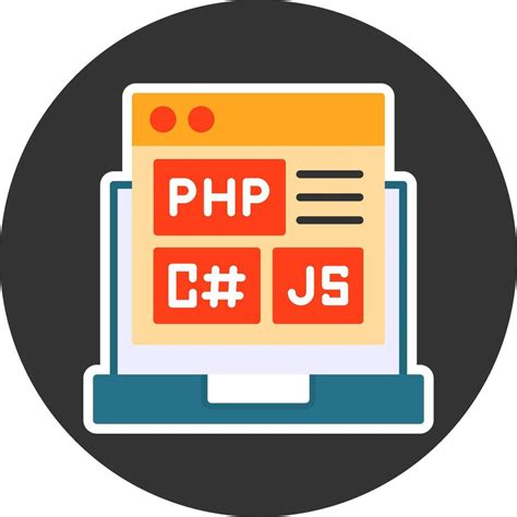 Coding Language Flat Grey Circle Style Icon 54267977 Vector Art At Vecteezy