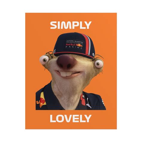 Rolled Posters Max Verstappen Sid The Sloth Meme Simply Lovely Print