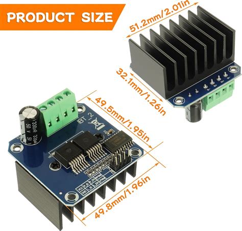 Huarew Bts7960 43a De Alta Potencia Smart Car Motor Driver Module Semiconductor Unidad De