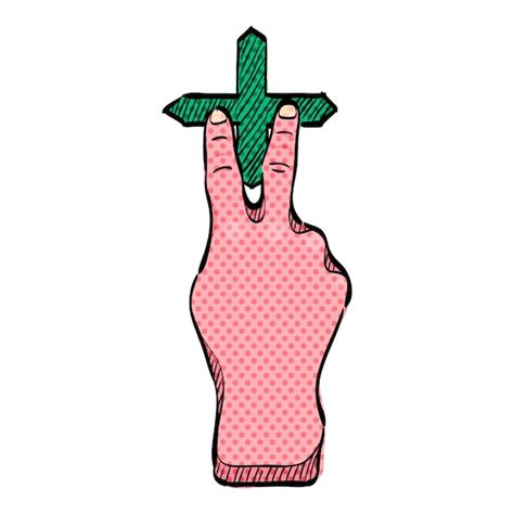 Premium Vector Finger Gesture Halftone Icon Hand Drawn Color Vector