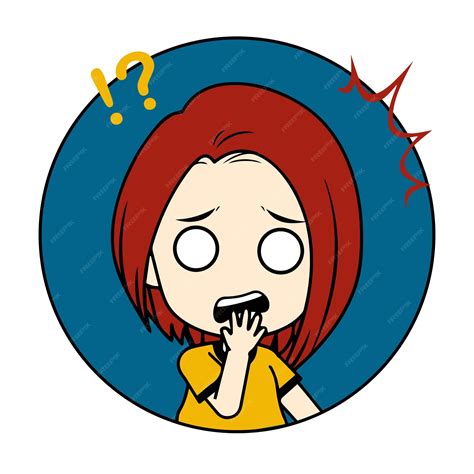 Premium Vector Girl Shock And Surprised Expressions