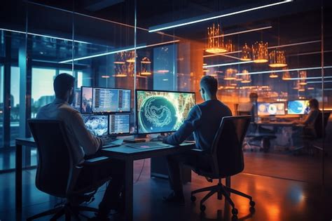 Premium Photo Software Development Team Working In An Agile Generative Ai