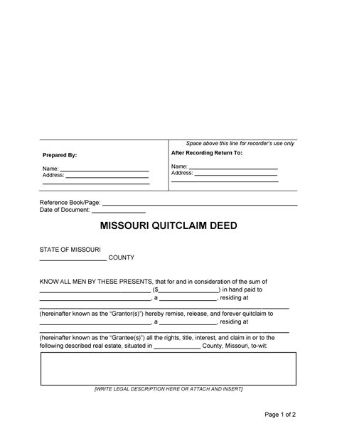 Timeshare Quit Claim Deed Form Printable Printable Forms Free Online