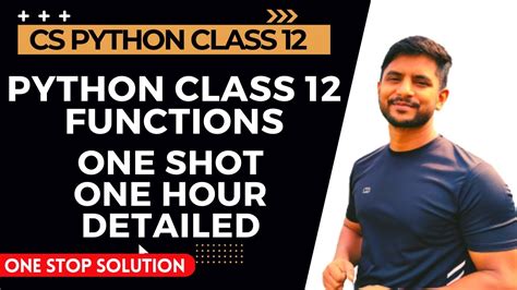 Python Functions Python Class 12 One Shot Video In Hindi Youtube