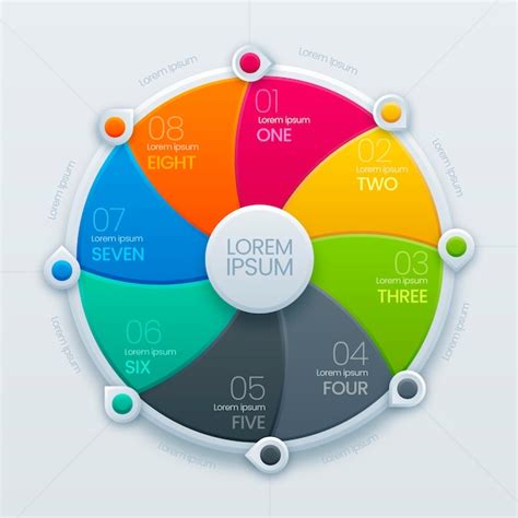 Free Vector Realistic Circular Diagram Infographic Template