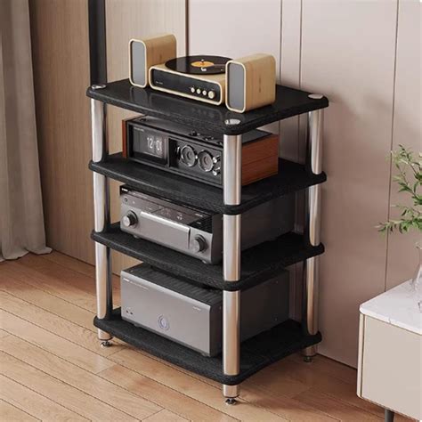 Av Media Stand With Shelves Audio Video Media Stand 123