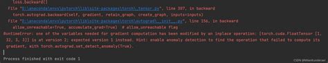 [torch floattensor [ ]] is at version 2； expected version 1 instead
