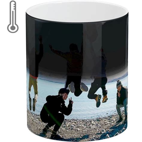 خرید و قیمت ماگ حرارتی آبنبات رنگی طرح بی تی اس Bts کد Mksa0464 مشکی