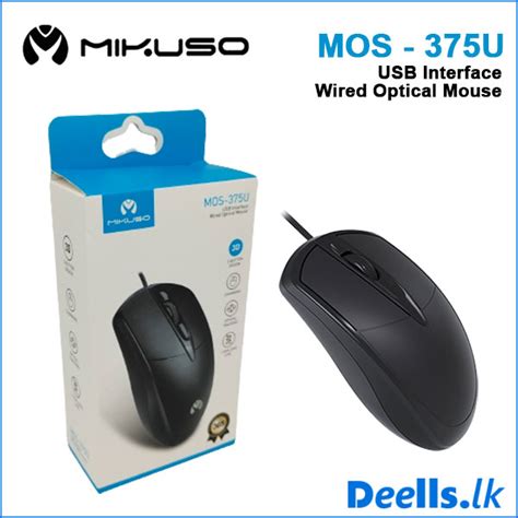 Mikuso Mos 375u Usb Interface Wired Optical Mouse Deells Lk Sri Lanka