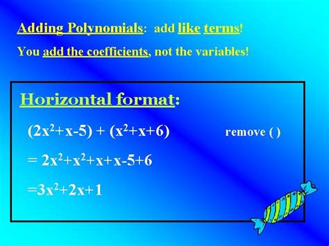 Adding Subtracting Polynomials Lesson 10 1 Learning Goal